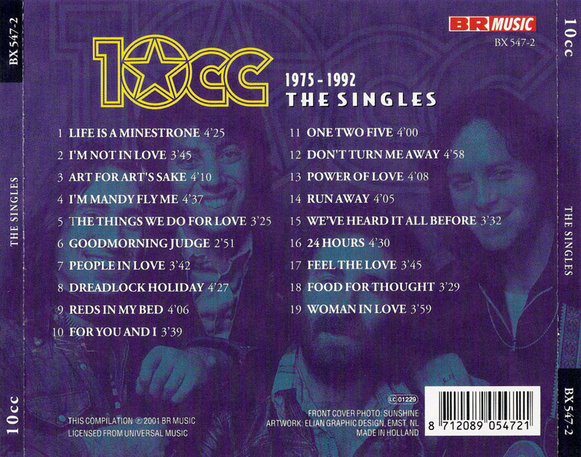 10cc The Singles : Back | CD Covers | Cover Century | Over 1.000.000 ...